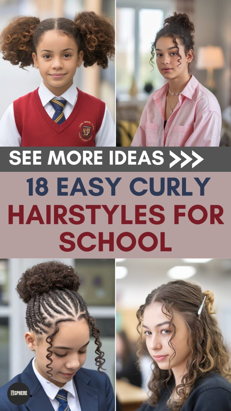 Late for School? 18 Easy Curly Hairstyles for Busy Mornings! – Crafty Sphere