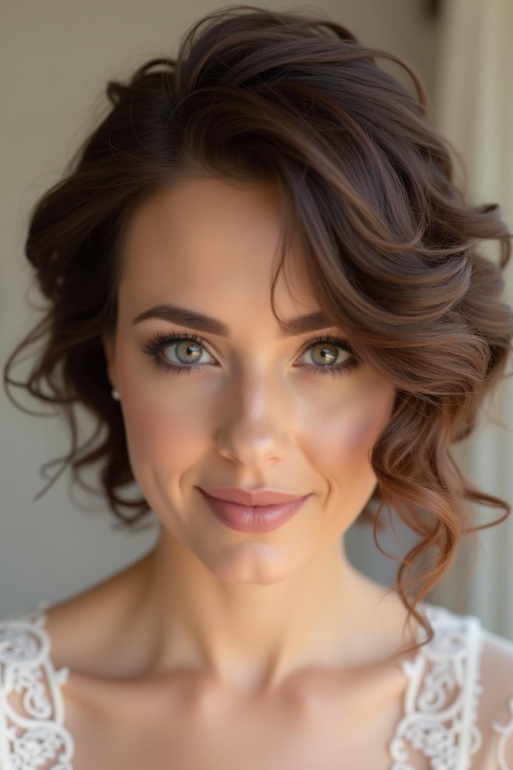 Shoulder-Length Wedding Hair? 26 Stunning Styles! – Crafty Sphere