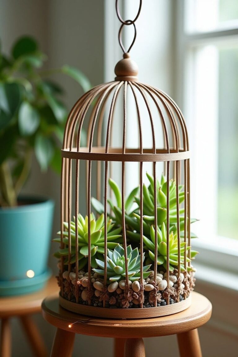 Love Vintage Charm? 23 Creative Ways to Repurpose Bird Cages! – Crafty ...