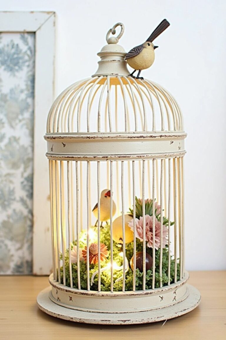 Love Vintage Charm? 23 Creative Ways to Repurpose Bird Cages! – Crafty ...