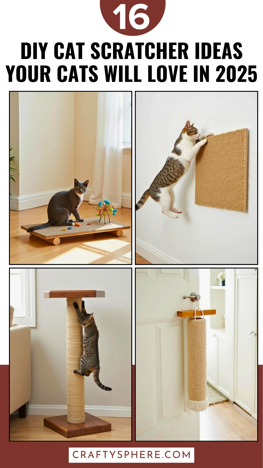 Tired of Ruined Furniture? 16 DIY Scratching Post Solutions! – Crafty Sphere