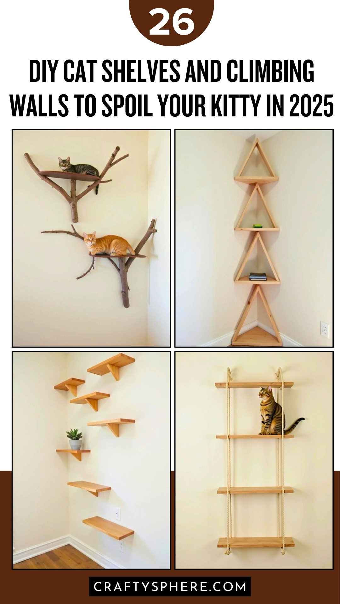 Want Happy Cats? 26 Wall-Mounted Play Space Projects! – Crafty Sphere